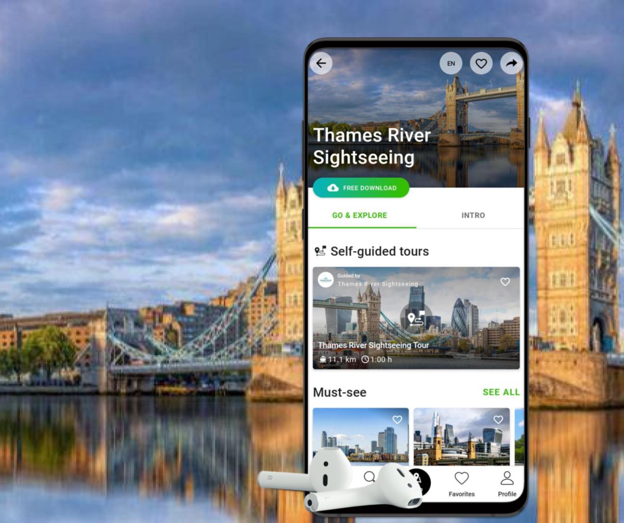 How did Thames River Sightseeing implement a digital audio guide for its boat rides in multiple ...